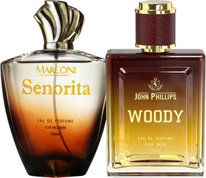 Buy Marconi SENORITA & WOODY Eau De French Perfume Combo Gift Set For ...