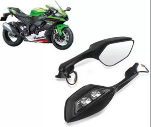 SPEEDZONE Mirror with LED Turn Light For Kawasaki Ninja ZX-10-R YAMAHA ...