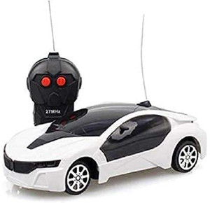 XALTO Wireless Remote Control Fast Modern Car With 3D Light (WHITE ...