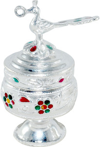 KMJ pure silver(chandi) sindoor-dani/box for women, kumkum box (wt. 18 ...