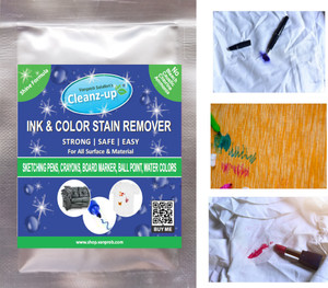 Cleanz-up Ink & Color Stain Cleaner for Clothes, Sofa, Wall (50 gm ...