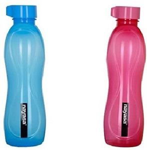 NAYASA Kelly Plastic Fridge Water Bottle 1000 ml Set of 2 Multicolour ...