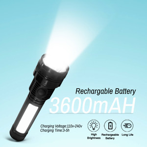 cinefx Rechargeable 3 Mode Torch Light high power Long Range Backup 8 ...