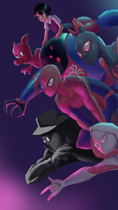 Spider Verse Team Art Matte Finish Poster Paper Print - Animation ...