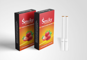 Smoky Herbals Strawberry Flavour 100% Tobacco & Nicotine Free Cigarette ...