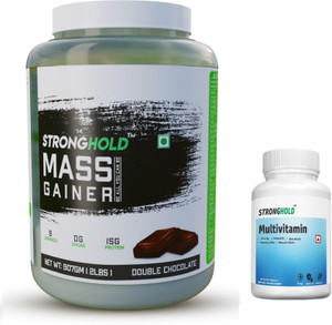 Stronghold Mass Gainer Double Chocolate Flavor 907gm & Multivitamin 60 ...
