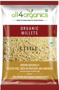 all4organics Little Millet 1Kg. | Kutki, Shawan, Samai, Sama, Gajro ...
