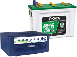 OKAYA OPJT 17036 + Luminous Eco Volt 1250 Tubular Inverter Battery ...
