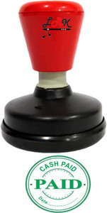 LRK Cash PAID Round Green Color Pre Inked Stamp, Self Ink Rubber Stamp ...