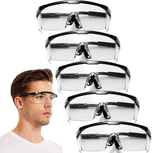 MAGNUM Safety Lab Eye Protector Clear Protective Glasses UV Black (Pack ...