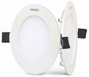 PHILIPS 12-Watt Round Duraslim Recessed Metal Downlighter Ceiling Panel ...