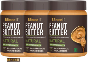 Boncell Natural Creamy UnSweet SmoothPeanut Butter (Pack of 1kg) Price ...