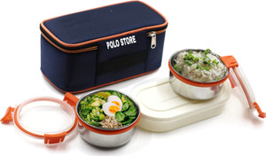 Flipkart.com | Polo store Rectangle Tiffin With Tray 3 Containers Lunch ...