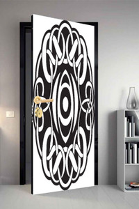 qth 213 cm Line Art Dor-1005 Design Door Sticker Self Adhesive Sticker ...