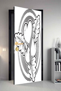 qth 213 cm Line Art Dor-1312 Design Door Sticker Self Adhesive Sticker ...