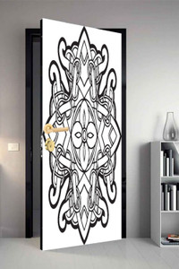 qth 213 cm Line Art Dor-0653 Design Door Sticker Self Adhesive Sticker ...