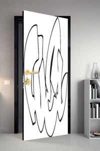 qth 213 cm Line Art Dor-1391 Design Door Sticker Self Adhesive Sticker ...