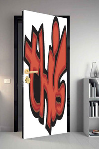 qth 213 cm Line Art Dor-1344 Design Door Sticker Self Adhesive Sticker ...