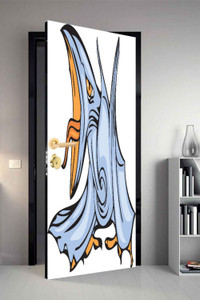 qth 213 cm Line Art Dor-1045 Design Door Sticker Self Adhesive Sticker ...