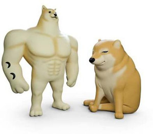 You Tooz Swole Doge & Cheems Doge Vinyl Figure Set - Meme Collection ...