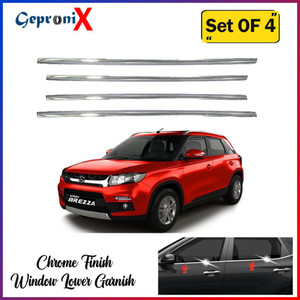 GEPRONIX Lower Window Garnish (Chrome) Compatible with Maruti Breeza ...