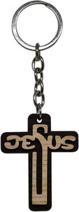 Catholic Liturgicals Christian Wood Keychain, Jesus - Word Design Key ...