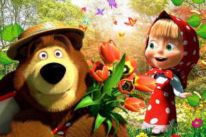 Famous Cartoon Poster|"Masha And The Bear" Kids Cartoon Poster For ...