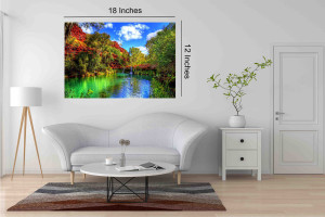 Nature Wall Poster|Beautiful Lake Scenery Poster For Living Room ...