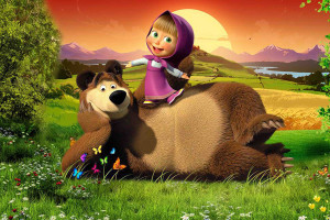 "Masha And The Bear" Cartoon Poster|Decorative Kids Cartoon Poster For ...