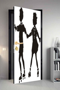 qth 213 cm Line Art Dor-1490 Design Door Sticker Self Adhesive Sticker ...