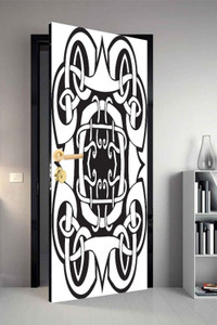 qth 213 cm Line Art Dor-0671 Design Door Sticker Self Adhesive Sticker ...