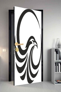 qth 213 cm Line Art Dor-1719 Design Door Sticker Self Adhesive Sticker ...