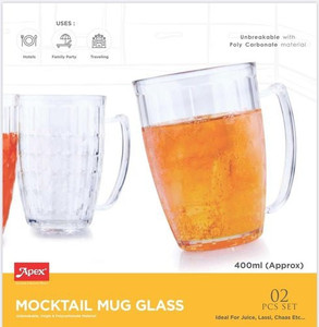 APEX (Pack of 2) mocktail glass Glass Set Water/Juice Glass Price in ...