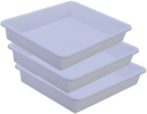 Wonder Plastic Prime Exel Small Tray For Home/Office/Kitchen, 3 pc Tray ...