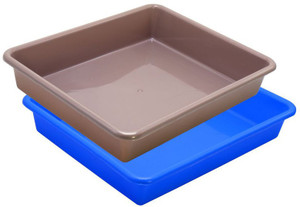 Wonder Plastic Prime Exel Small Tray For Home/Office, 2 pc Tray 2 Ltr ...