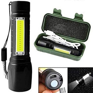 Sument Mini Rechargeable Pocket Torch Light Zoom COB USB Charging Led ...