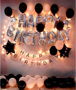 Gubbara King Birthday Decoration Kit Happy Birthday Banner Metallic ...