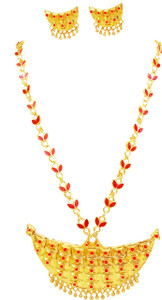 balaji gold Copper Gold-plated Red Jewellery Set Price in India - Buy ...