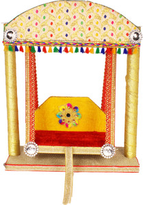 STAGLINE Wooden Gopal Swing for God Krishna Janmashtami (for 0-4 Size ...