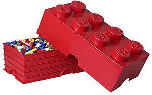 LEGO Red Storage Box Brick 8 Bright - Red Storage Box Brick 8 Bright ...