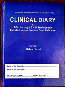 Clinical Diary For BSc Nursing & GNM Students With Important Nurse's ...