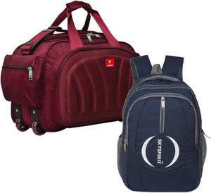 SkySprit (Expandable) large 35L Duffle with Backpack For Travel College ...