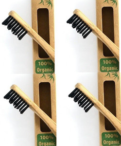 Arak Zigzag Organic Bamboo Toothbrush - Pack of 4 Soft Toothbrush - Buy ...