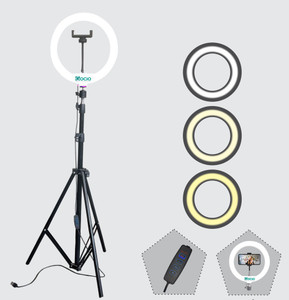 flying india 10"Big LED Ring Light with 7Ft Tripod Stand &mobile holder ...