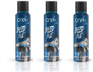 one8 deo By Virat Kohli Bleed Blue Deo 200ml*3 (600ml ,pack of 3 ...