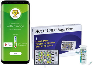 ACCU-CHEK SugarView Color card and Active 10 Glucometer Strips Price in ...