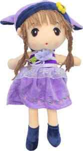 CREATIVEVILLA Purple Ella Candy Rag Doll Stuffed Plush Soft Toy Doll ...