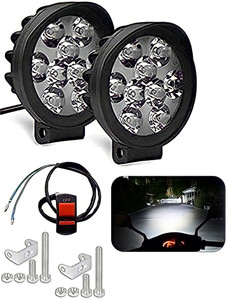 holinex 9 Led Round Cap Pair With Switch Fog Lamp Motorbike, Car, Van ...