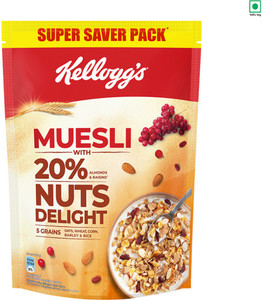 Kellogg's Muesli with 20% Nuts Delight, Breakfast Cereals Pouch Price ...