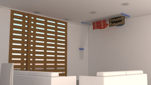 SKP FACTORY Steel Ceiling Cloth Dryer Stand IRON_BRAKET 6 PIPES X 3 ...
